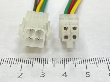 Разъем на 4pin TD4x1,5 (5559-5557-4Р) клемма 1,5мм c проводом 0,50мм² ...